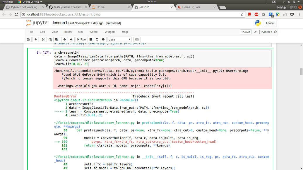 Pytorch not working - Part 1 (2018) - fast.ai Course Forums
