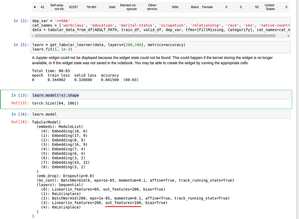 Misunderstanding size of final layer in tabular_leaner - fastai dev - fast.ai Course Forums