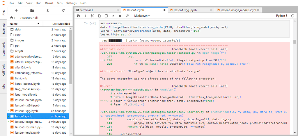 OS Error : Is a directory - Part 1 (2018) - fast.ai Course Forums