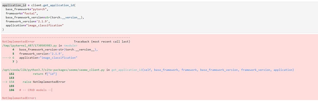 "NotImplementedError" error in get 'application_id' of Seeme f - fastai ...