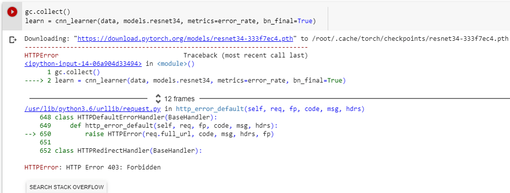 HTTP error 403 downloading cnn - Part 1 (2019) - fast.ai Course Forums