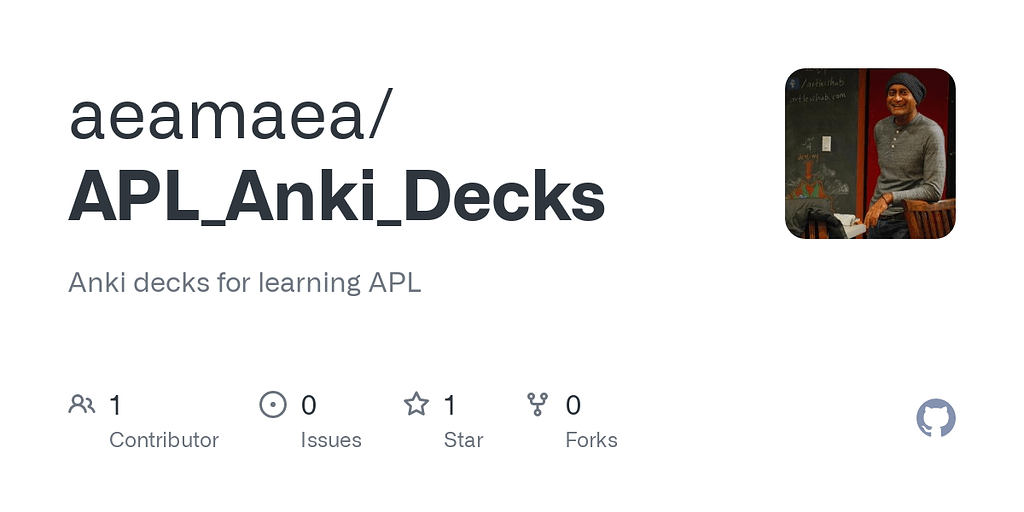 Dyalog APL keybindings practice deck for Anki - Array programming - fast.ai Course Forums