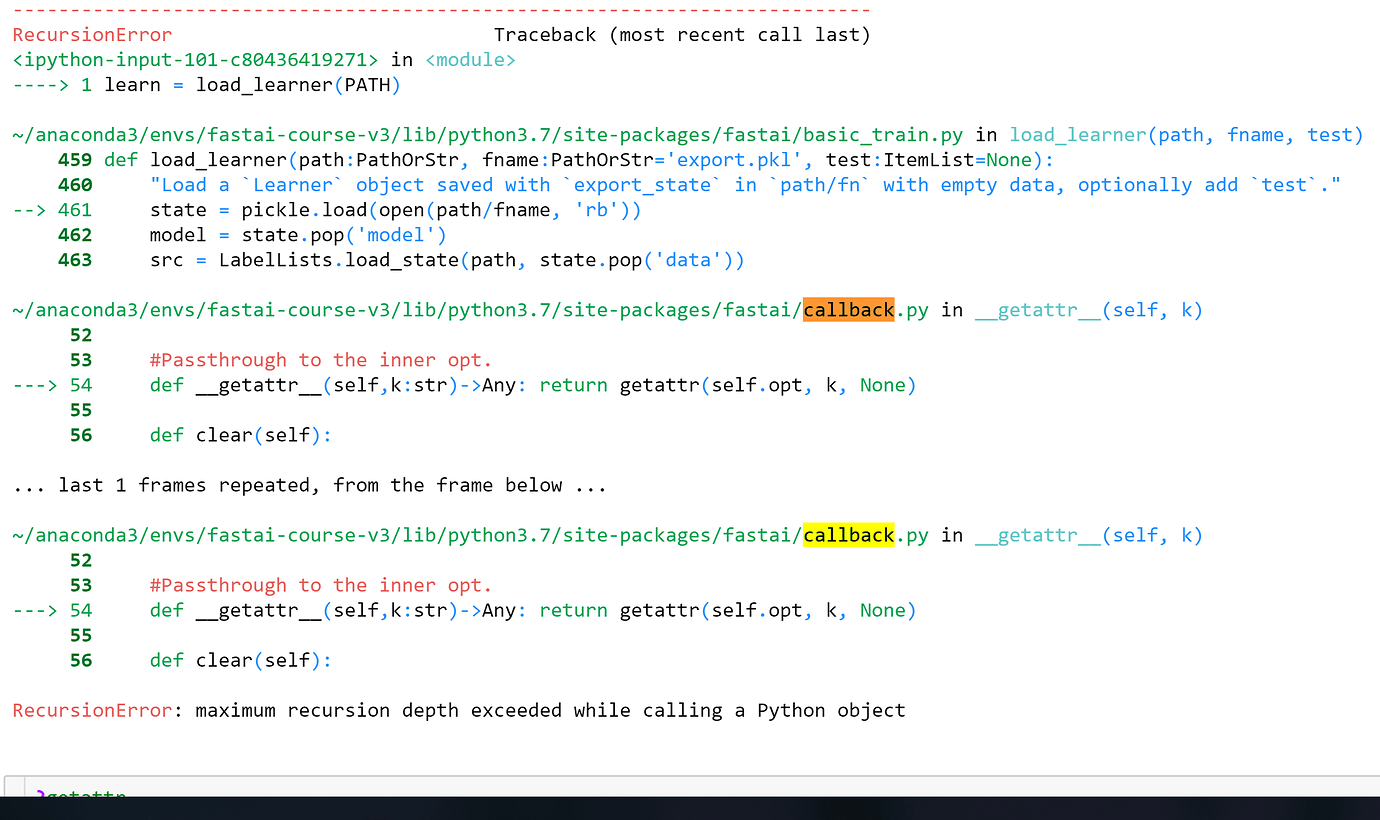 Learn.export() not working with GANs - fastai dev - Deep Learning Course Forums