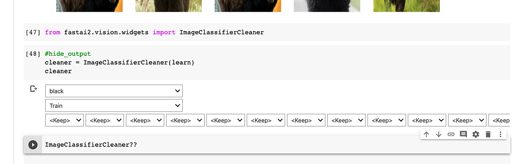Fastai2's ImageClassifierCleaner to clean image data is not showing up in Colab - fastai - fast ...