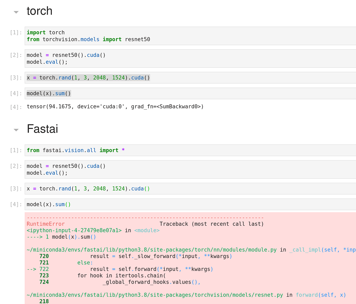 Fastai memory usage bigger than torch - fastai dev - fast.ai Course Forums
