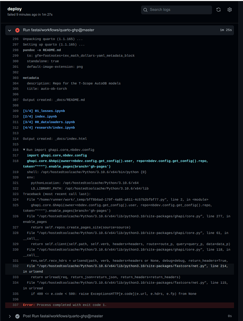 CI deploy failing with Private Repo - nbdev - fast.ai Course Forums