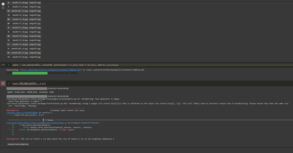 The size of tensor a (3) must match the size of tensor b (7) at non-singleton dimension 1 - Part ...