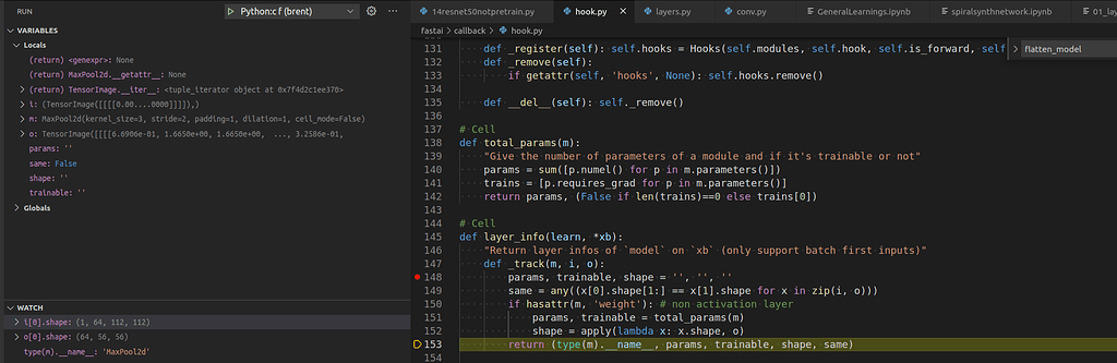 Learn.summary() - MaxPool2d image shape change not listed in Output ...