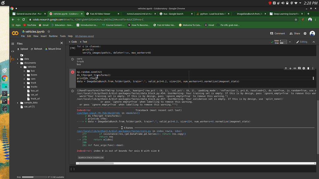 ImageDataBunch.from_folder error - Part 1 (2019) - fast.ai Course Forums