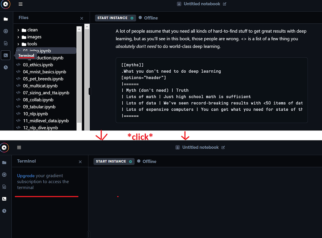 Paperspace Gradient terminal access - Part 1 (2020) - fast.ai Course Forums