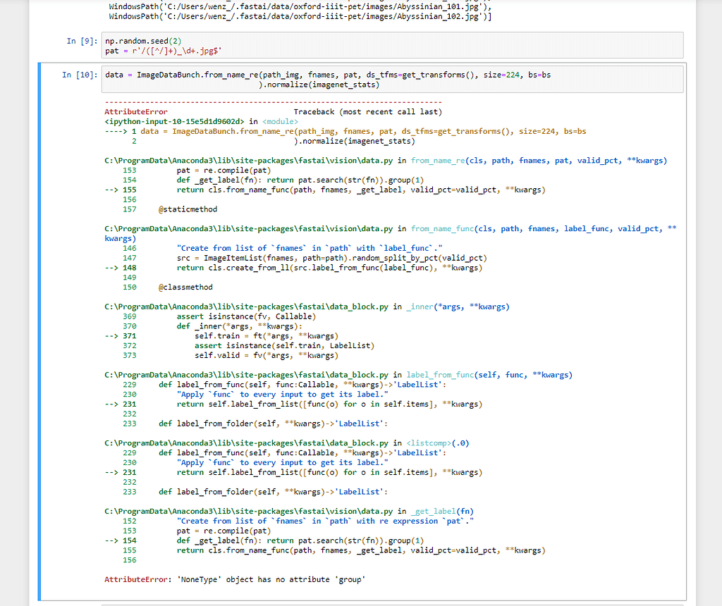 Lesson One - running ImageDataBunch - Beginner (2018) - fast.ai Course Forums