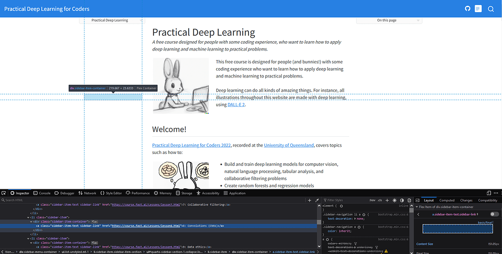 Little rendering bug on homepage - Part 1 2022 - fast.ai Course Forums