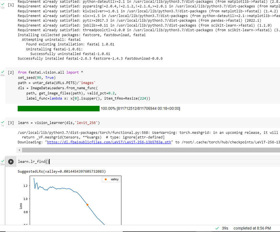 Trouble fine tuning Levit vision models - fastai - fast.ai Course Forums