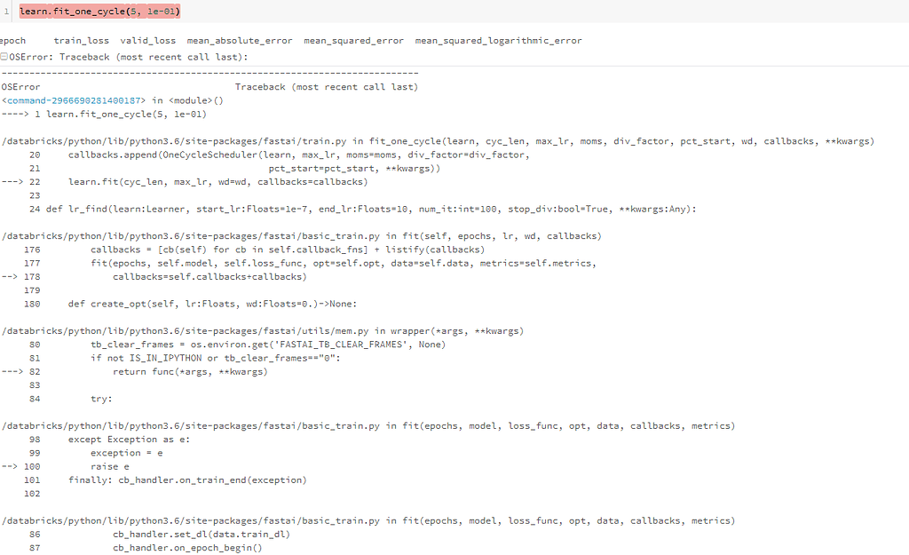 OS error errno14 bad address during learn.fit - fastai dev - fast.ai Course Forums