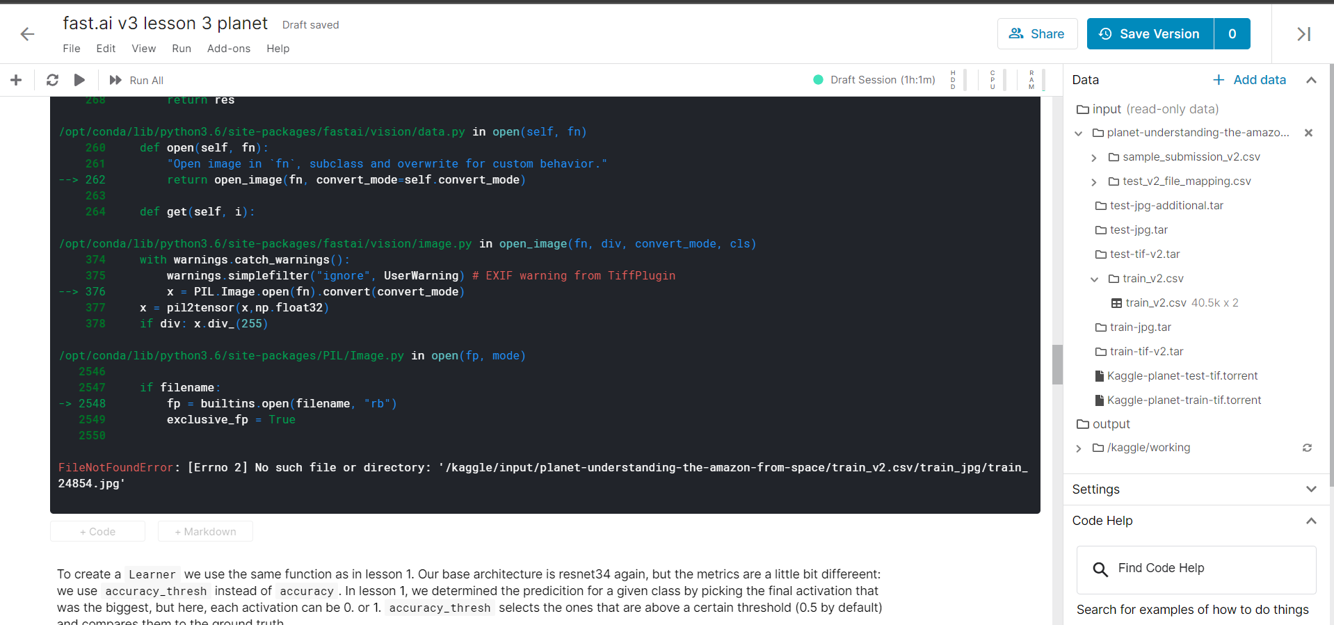 No such file or directory /kaggle/input/planet-understanding-the-amazon-from-space - Part 1 ...