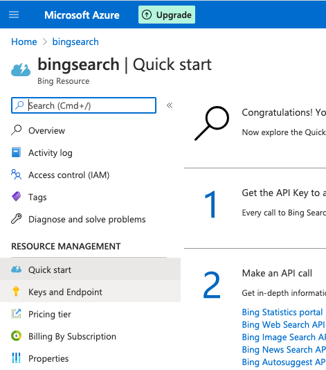 Getting The Bing Image Search key - Part 1 (2020) - Deep Learning ...