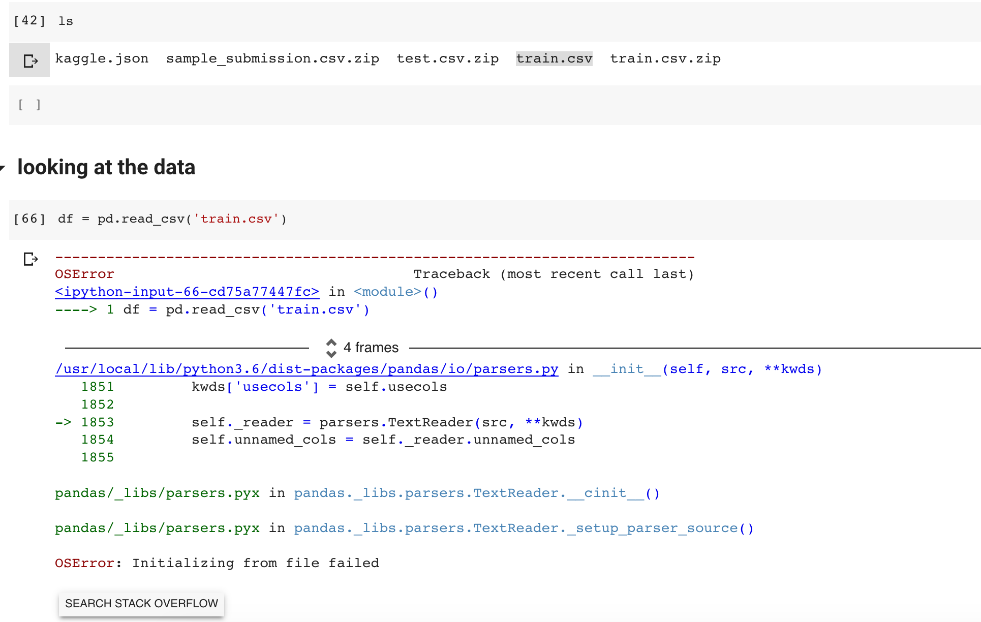  Solved Unable To Read Csv For Kaggle Santanders On Google Colab